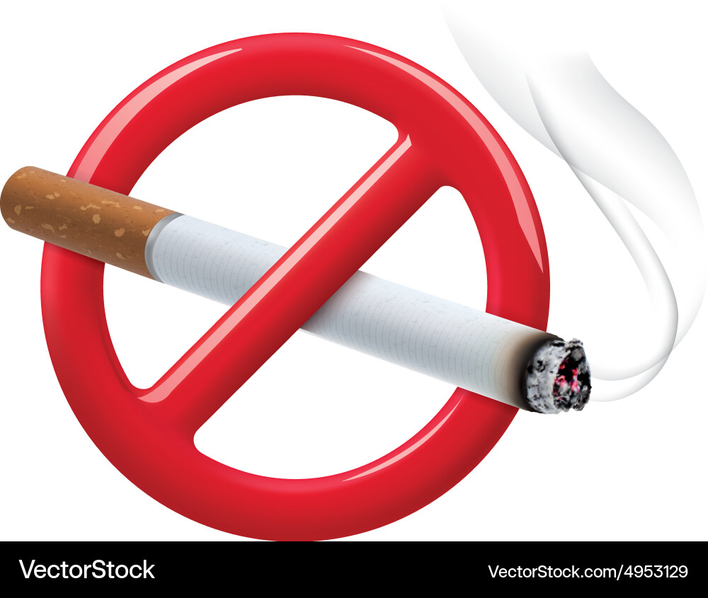 Smoking Prohibition Sign Royalty Free Vector Image