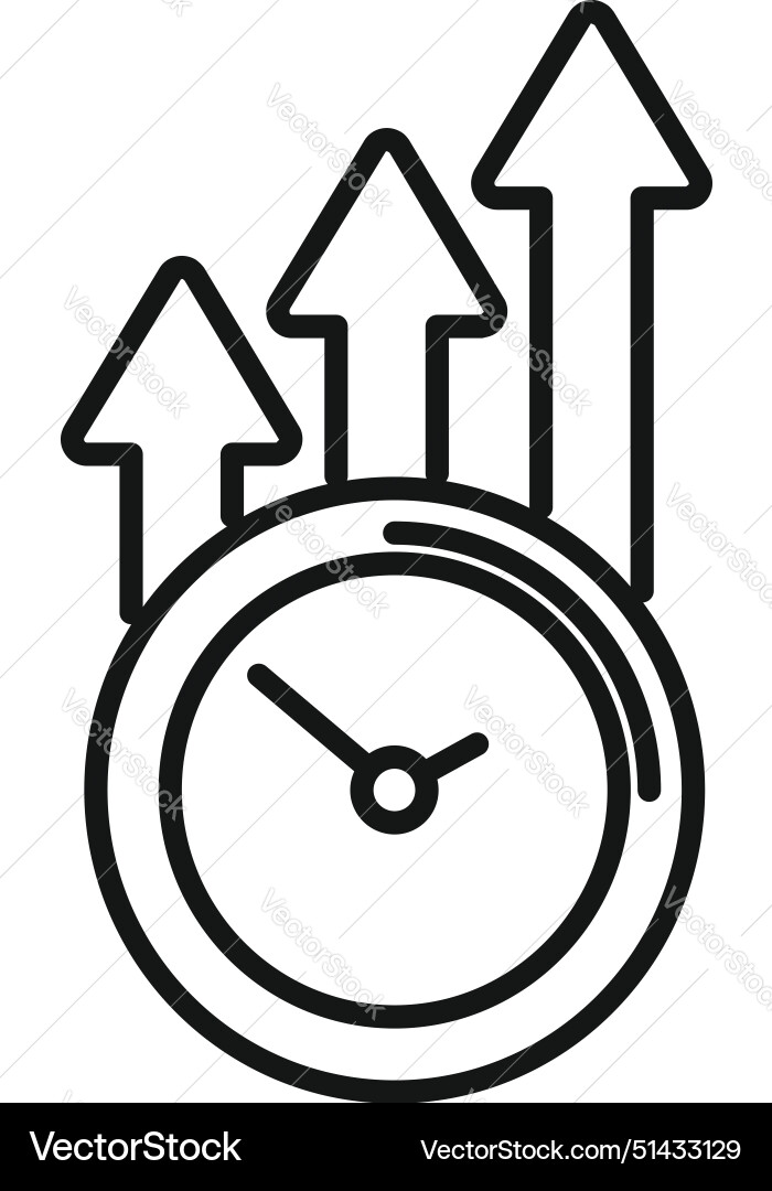 Time management and growth concept icon Royalty Free Vector