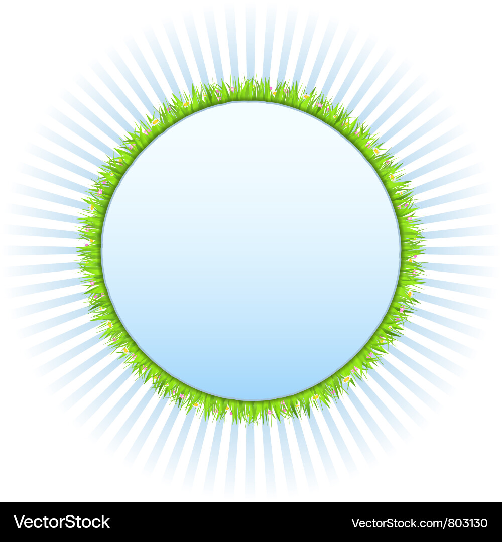 Circle with grass Royalty Free Vector Image - VectorStock