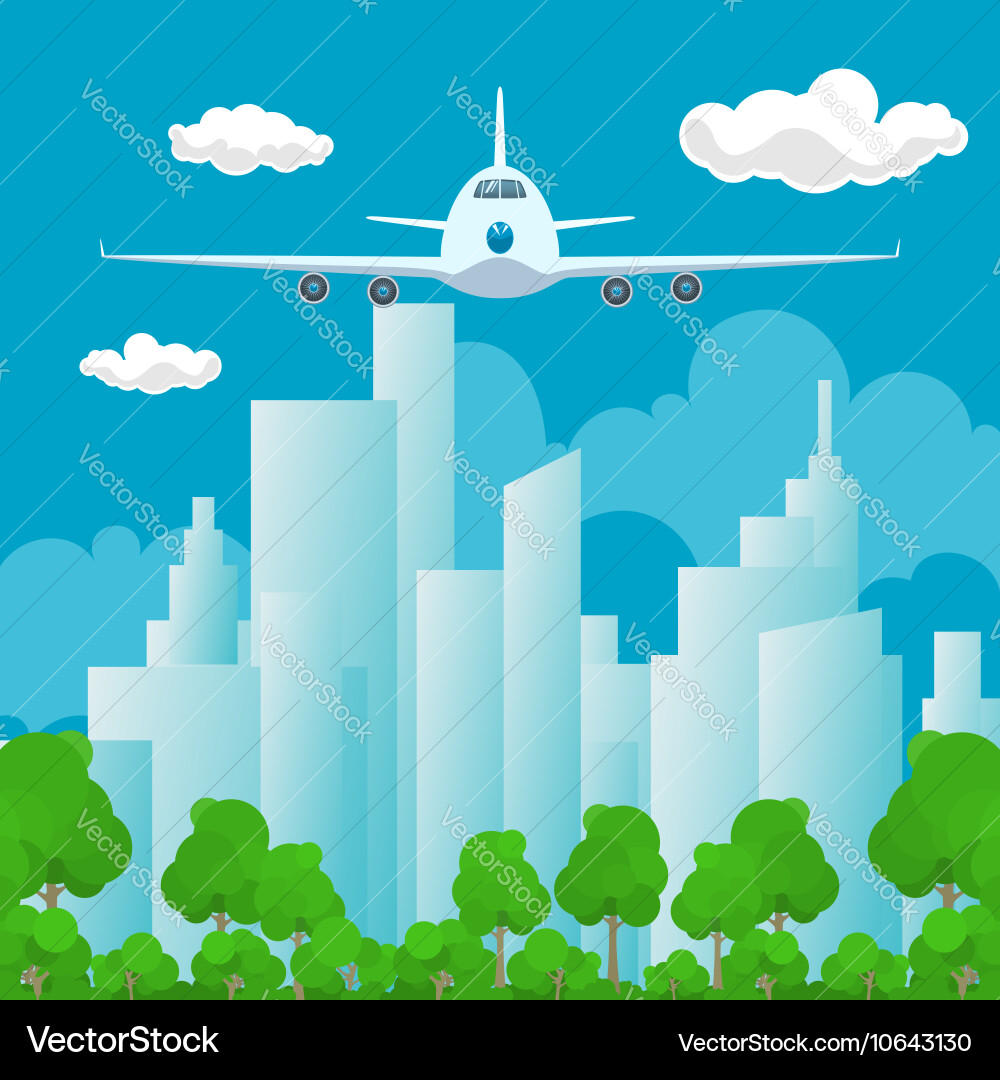 Front view of airplane Royalty Free Vector Image