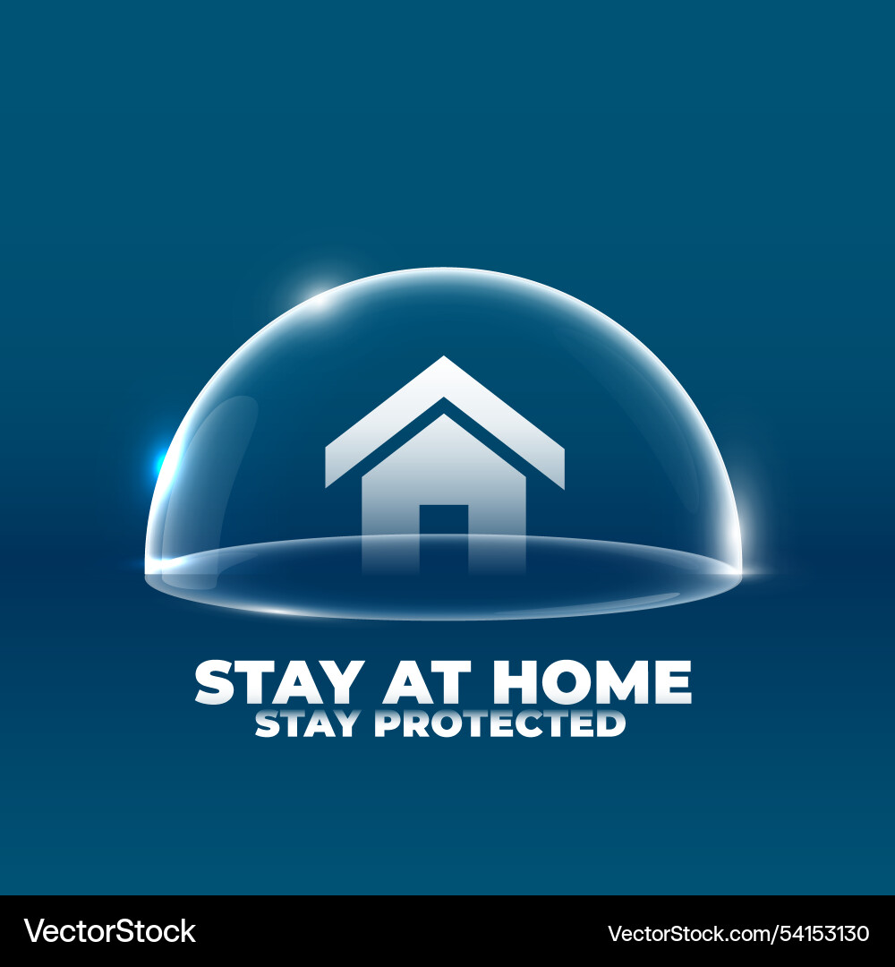 House with protective shield concept poster design