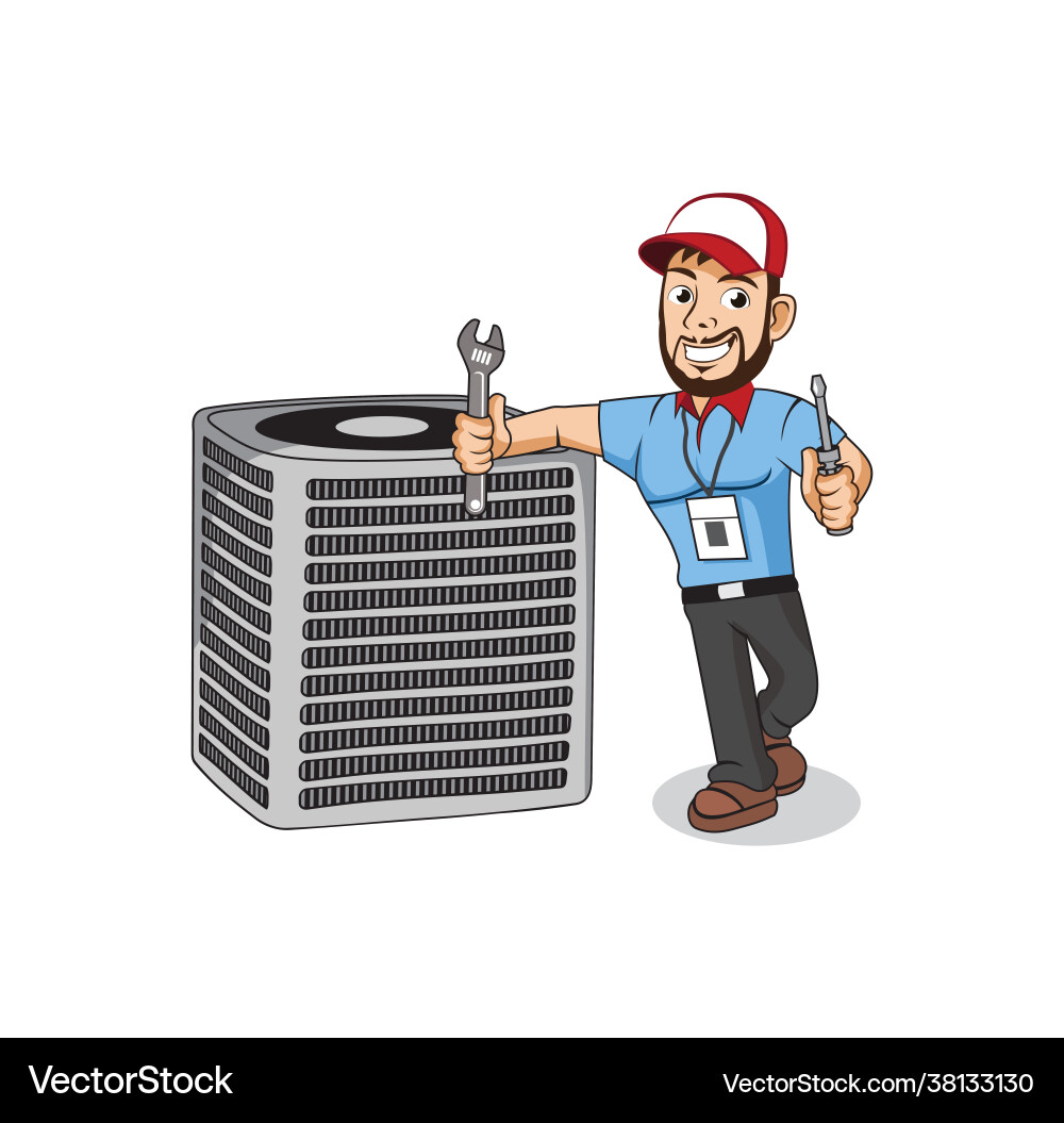 Air Conditioner Repair Man Cartoon Vector Images (over 320)