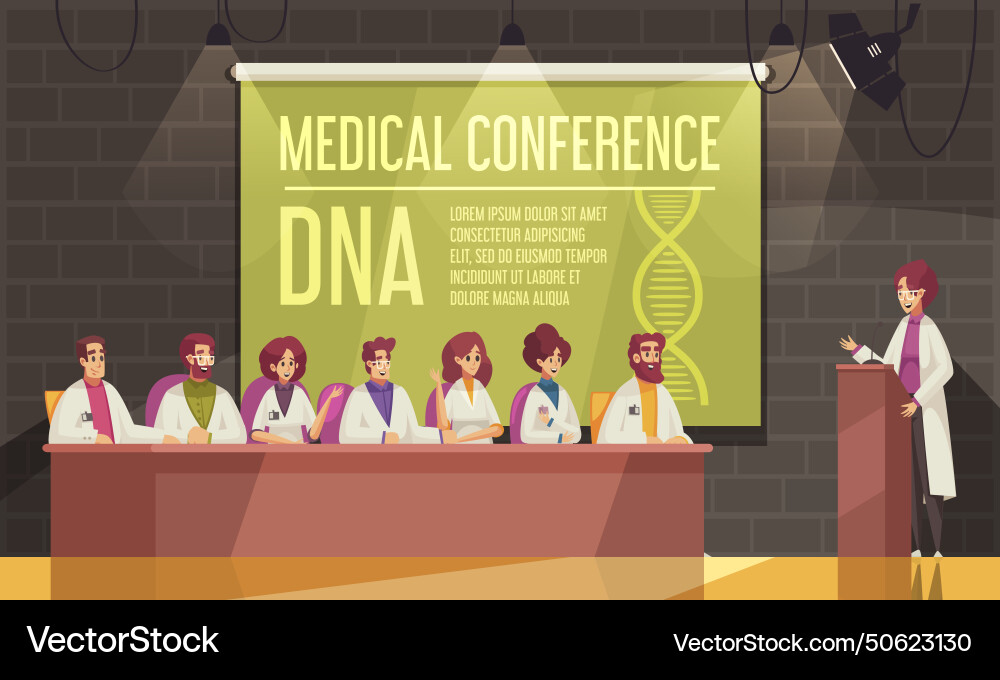Medical conference banner Royalty Free Vector Image