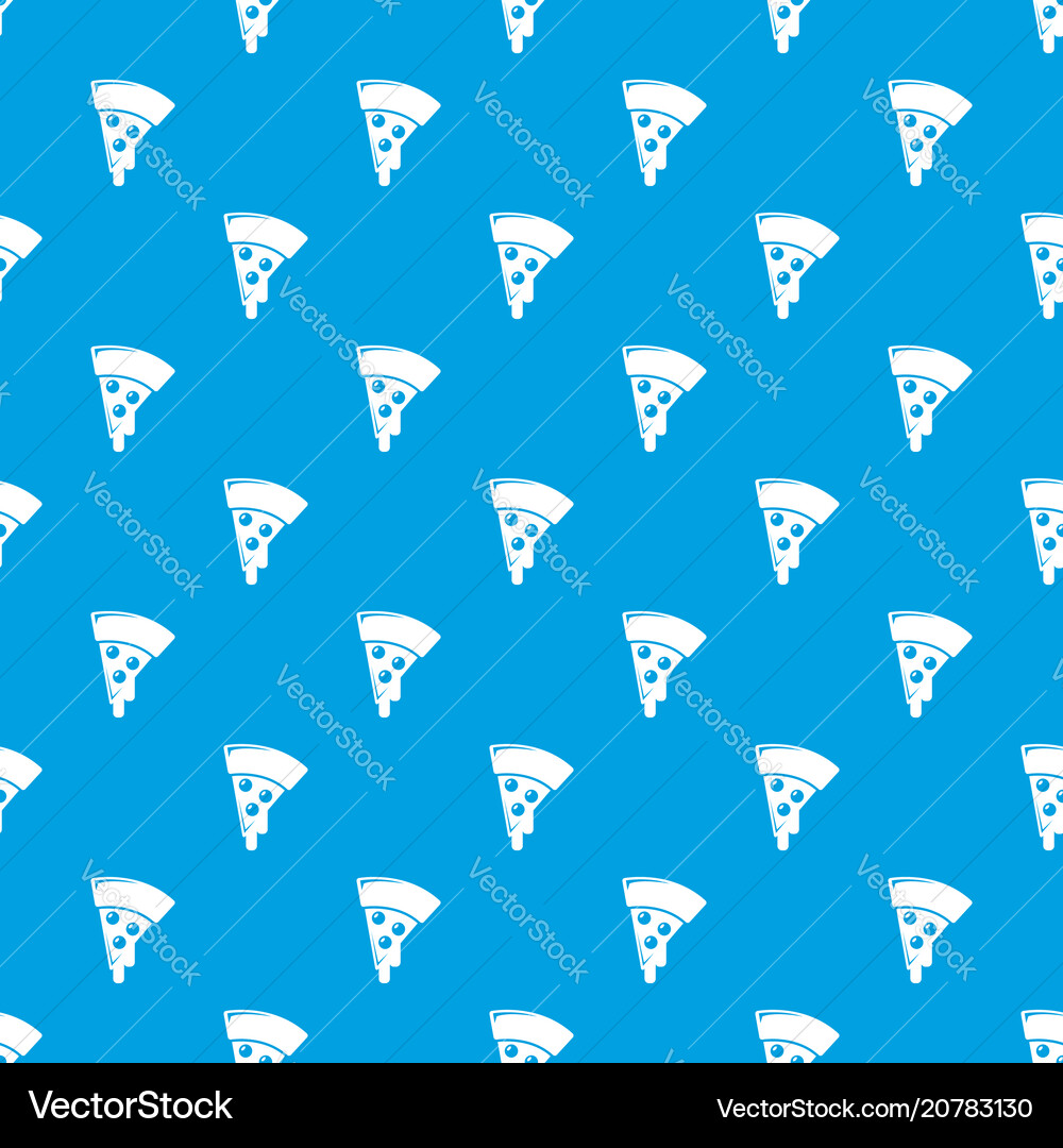 Pizza pattern seamless blue Royalty Free Vector Image
