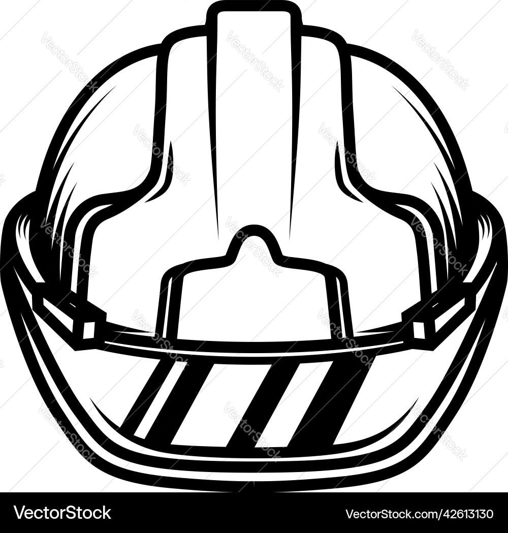 Worker safety helmet design element for logo Vector Image