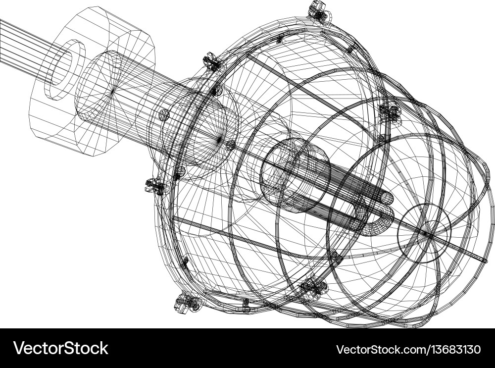 Xray of heat exchanger Royalty Free Vector Image
