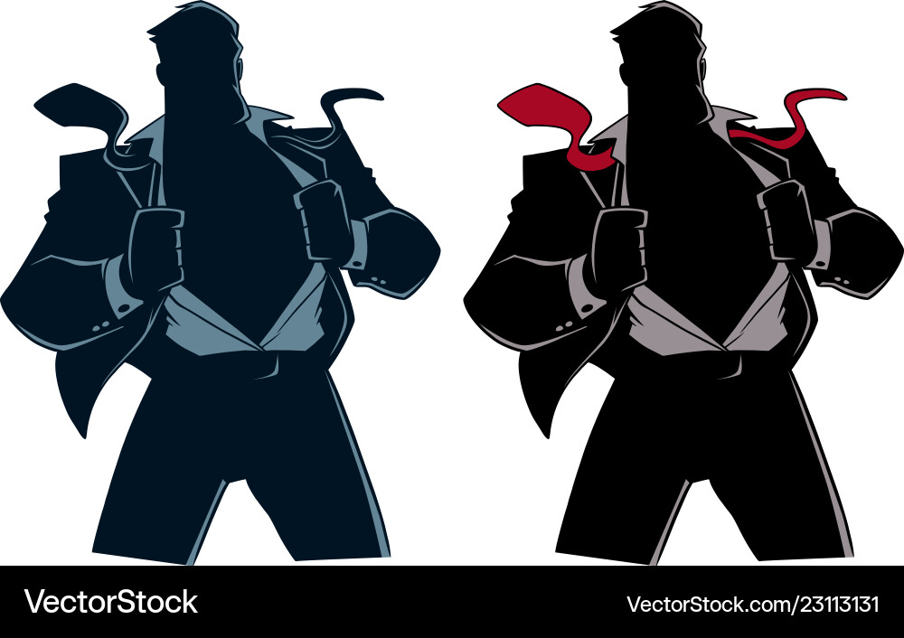 superhero silhouette vector