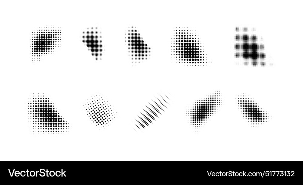 Dotted halftone waves abstract shapes wave Vector Image