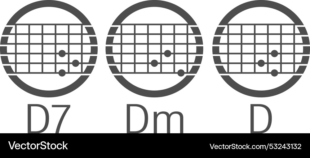 Guitar chord icon design Royalty Free Vector Image