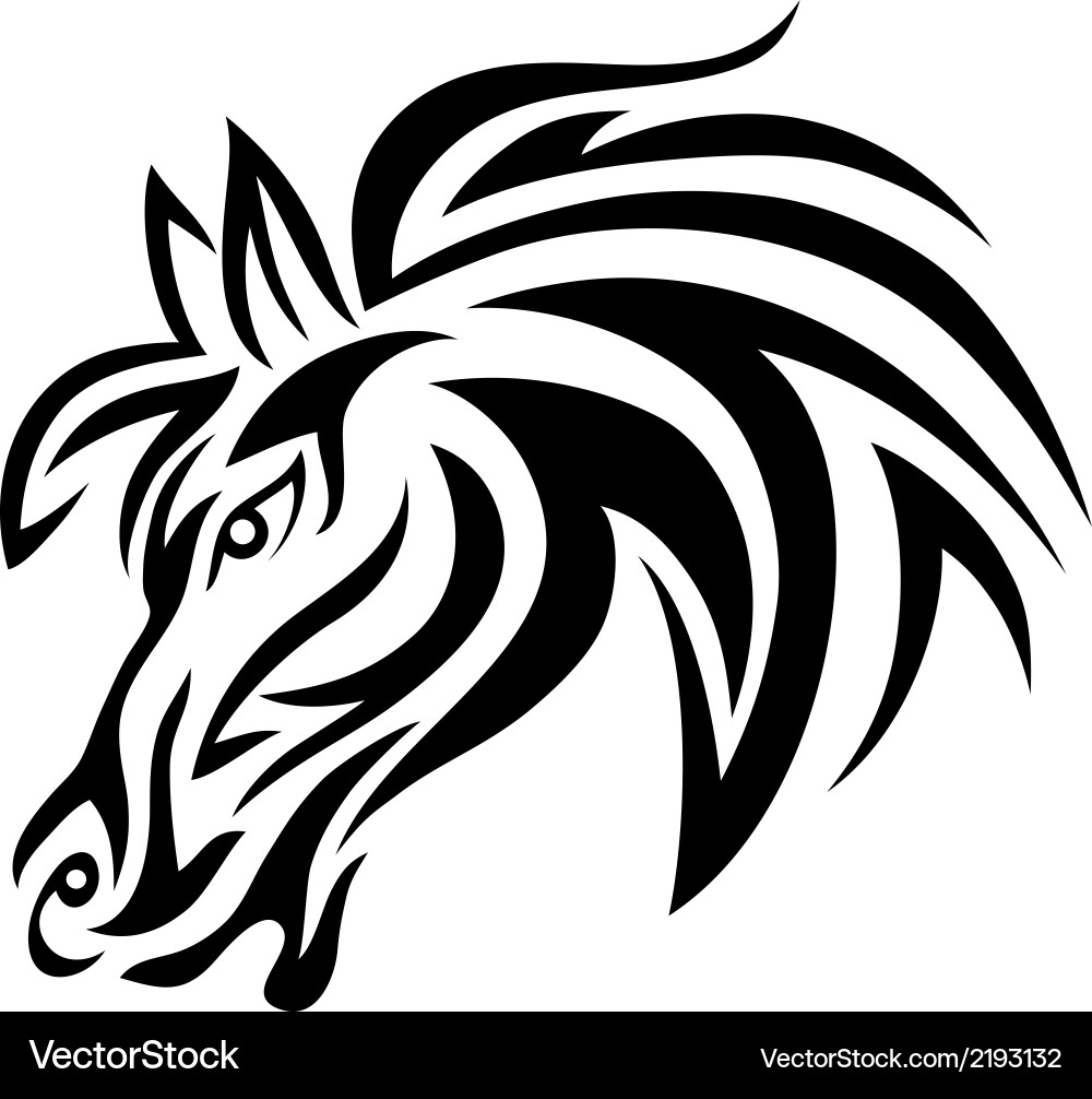 Horse face Royalty Free Vector Image - VectorStock