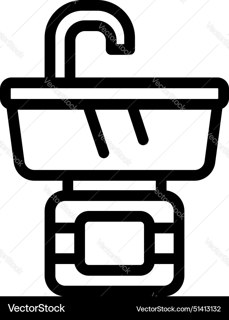 Kitchen sink icon Royalty Free Vector Image - VectorStock
