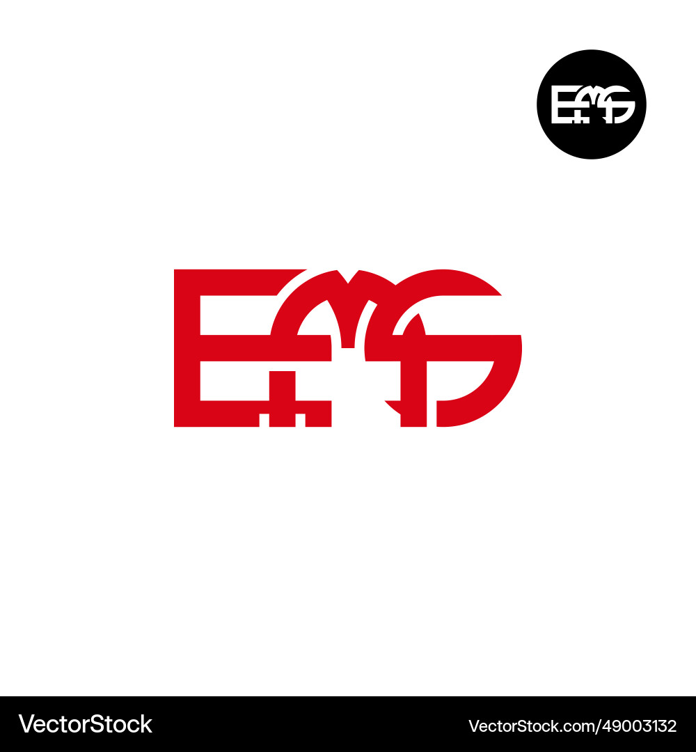 Letter ems monogram logo design Royalty Free Vector Image