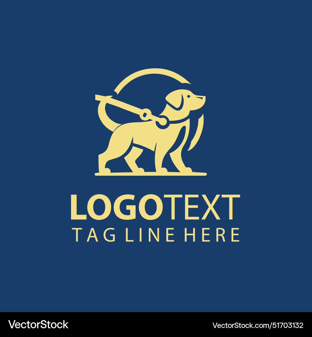 Pet dog logo Royalty Free Vector Image - VectorStock