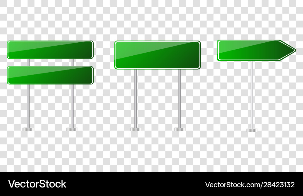 Road green traffic sign Royalty Free Vector Image