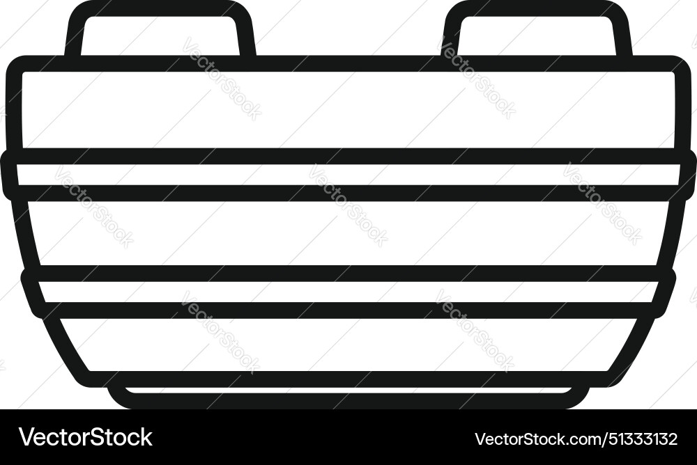 Simple line art of a boat Royalty Free Vector Image