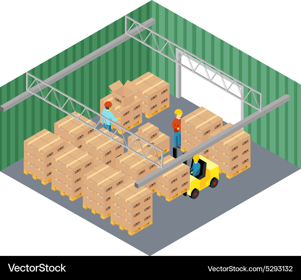 Warehouse interior Royalty Free Vector Image - VectorStock