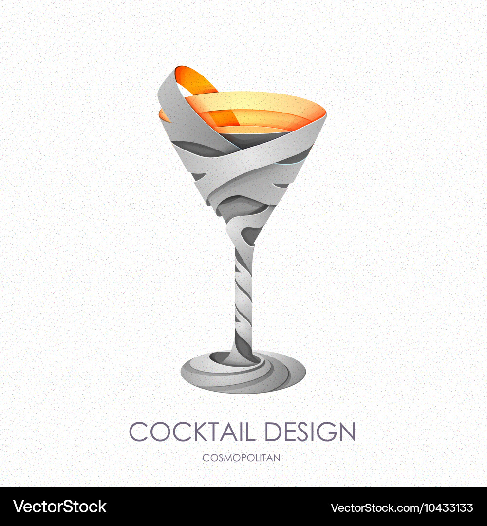 3d cocktail design Royalty Free Vector Image - VectorStock