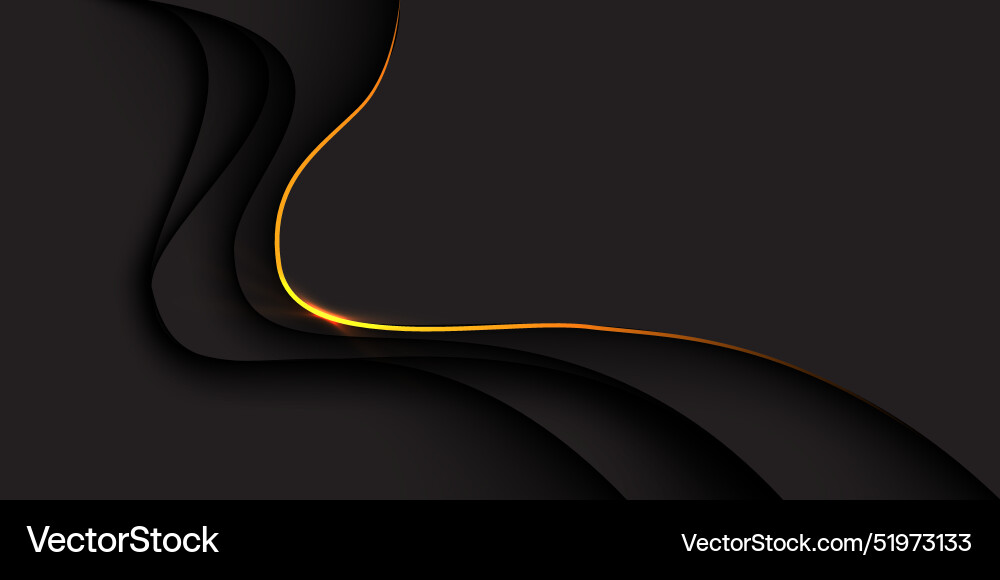 Abstract gold line curve black shadow overlap Vector Image