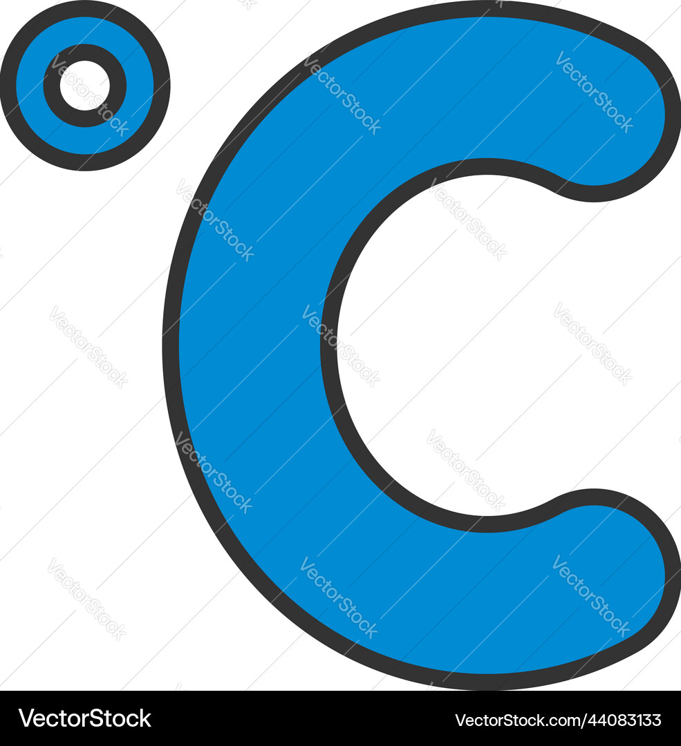 Celsius degree icon Royalty Free Vector Image - VectorStock