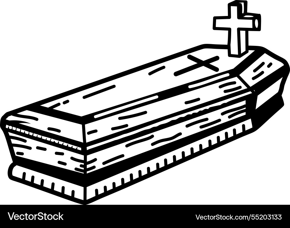 Coffin Royalty Free Vector Image - VectorStock