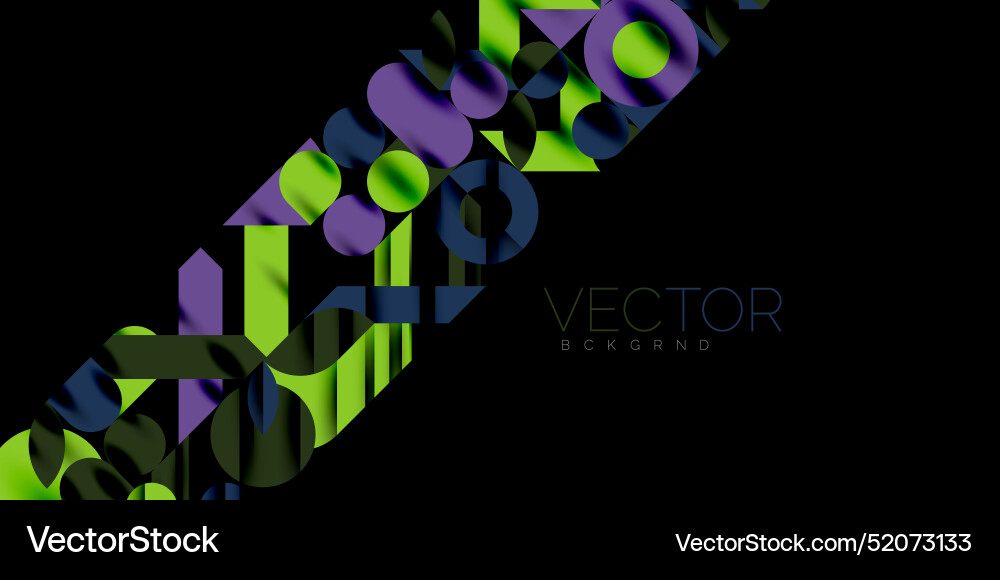 Colorful simple dynamic geometric forms circles Vector Image