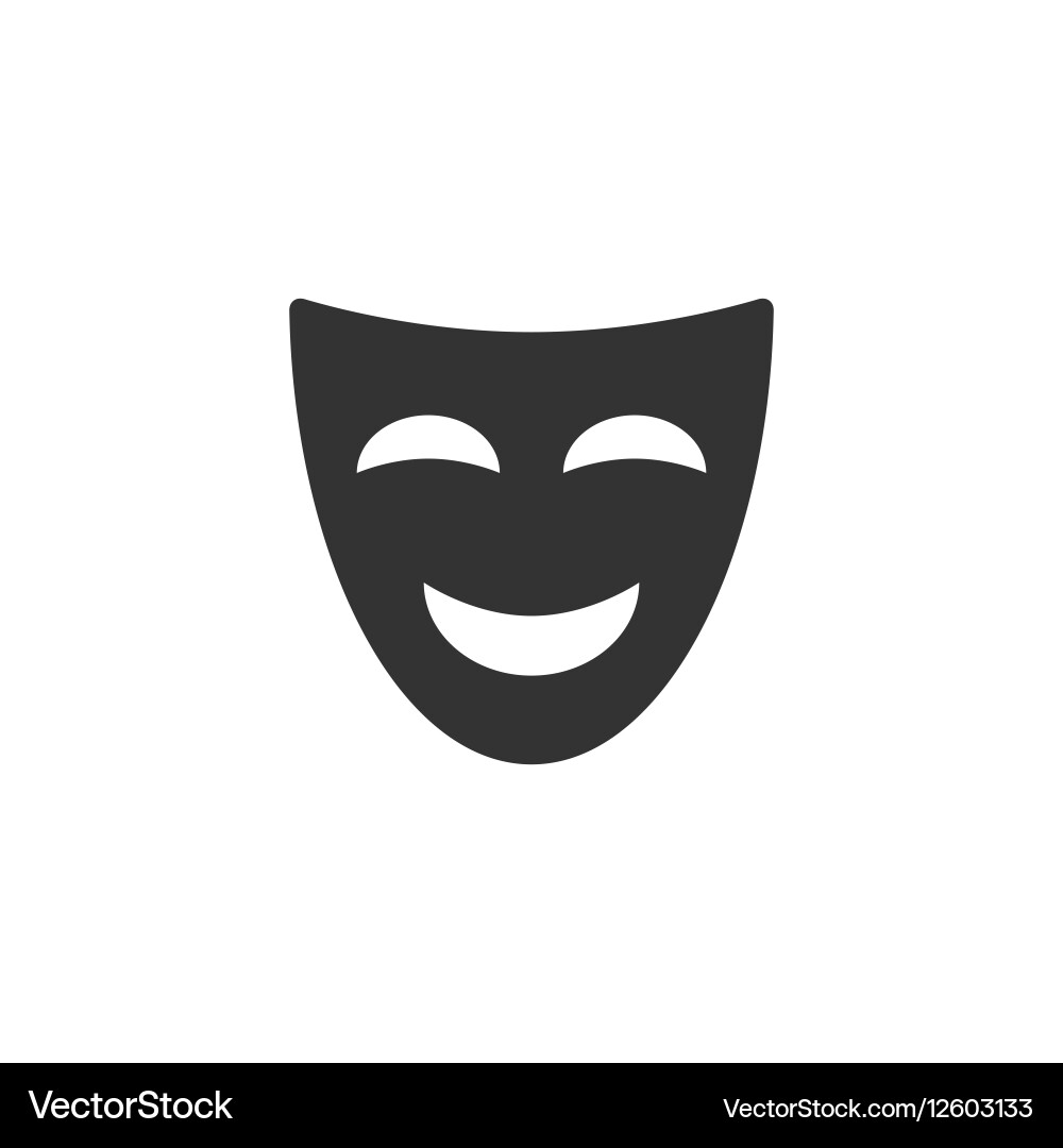 Comedy mask icon Royalty Free Vector Image - VectorStock