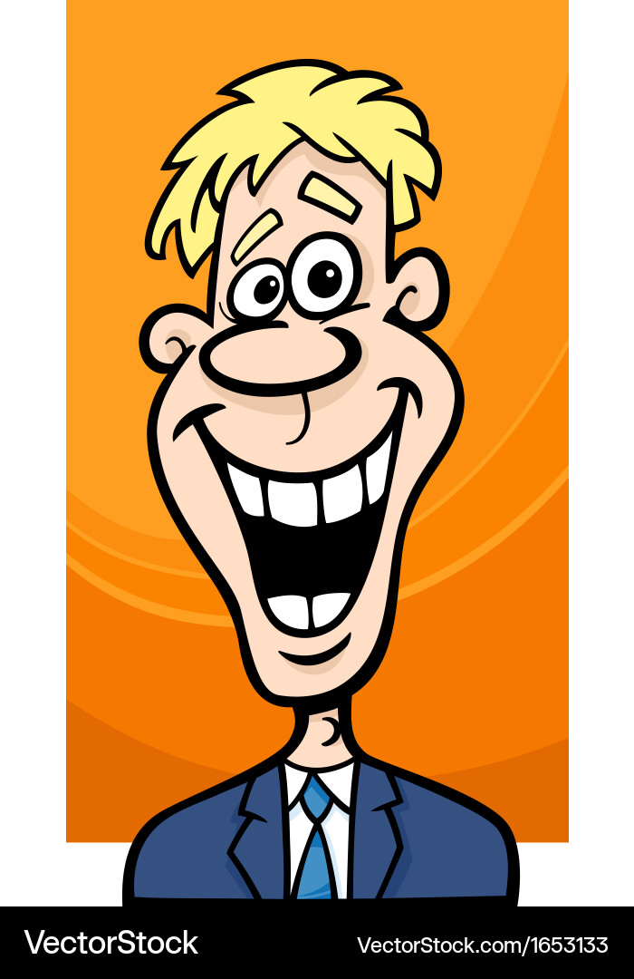 Happy man cartoon Royalty Free Vector Image - VectorStock