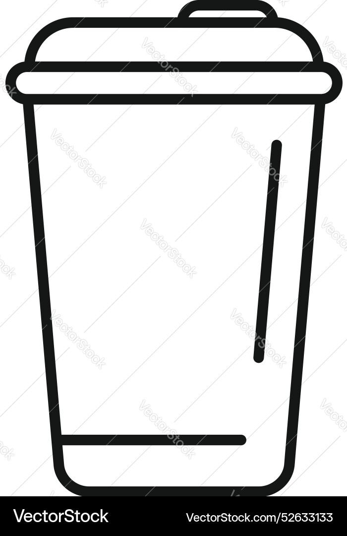 Line icon style of a disposable Royalty Free Vector Image