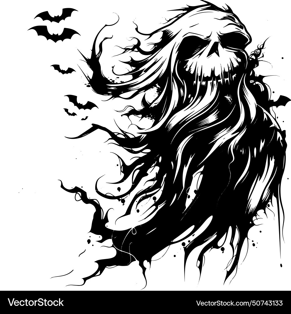 Spooky specter a haunting halloween ghost Vector Image