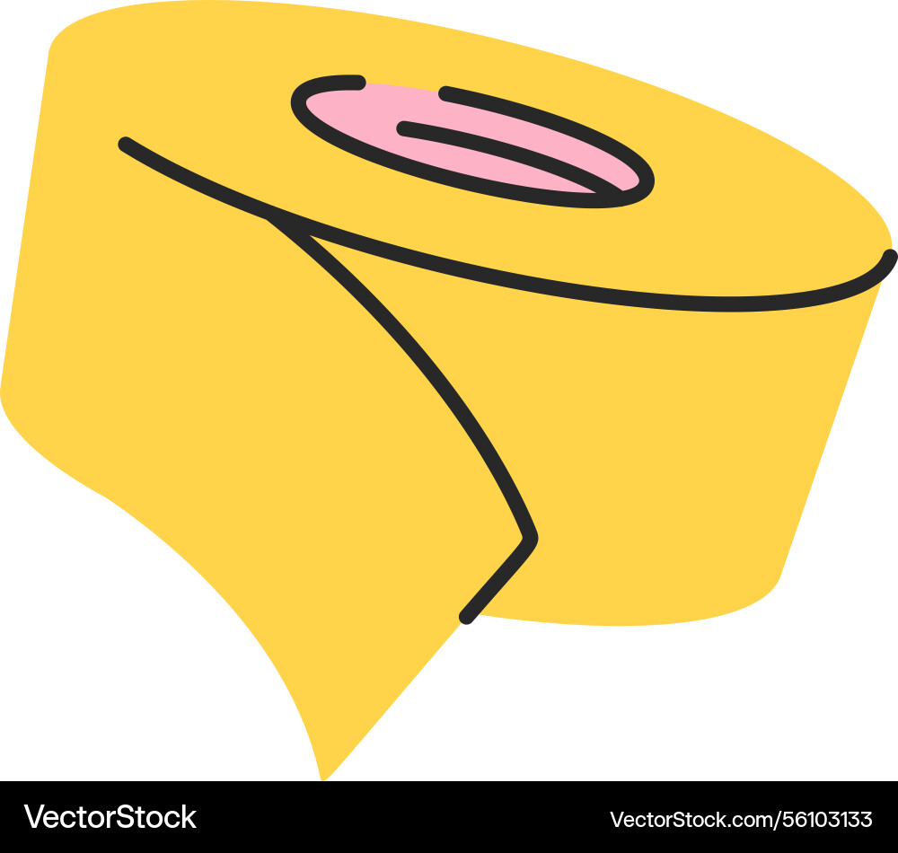 Sticky tape scotch roll doodle Royalty Free Vector Image