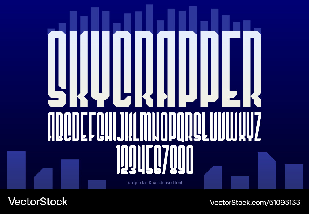 Urban massive condensed geometric font for logos Vector Image
