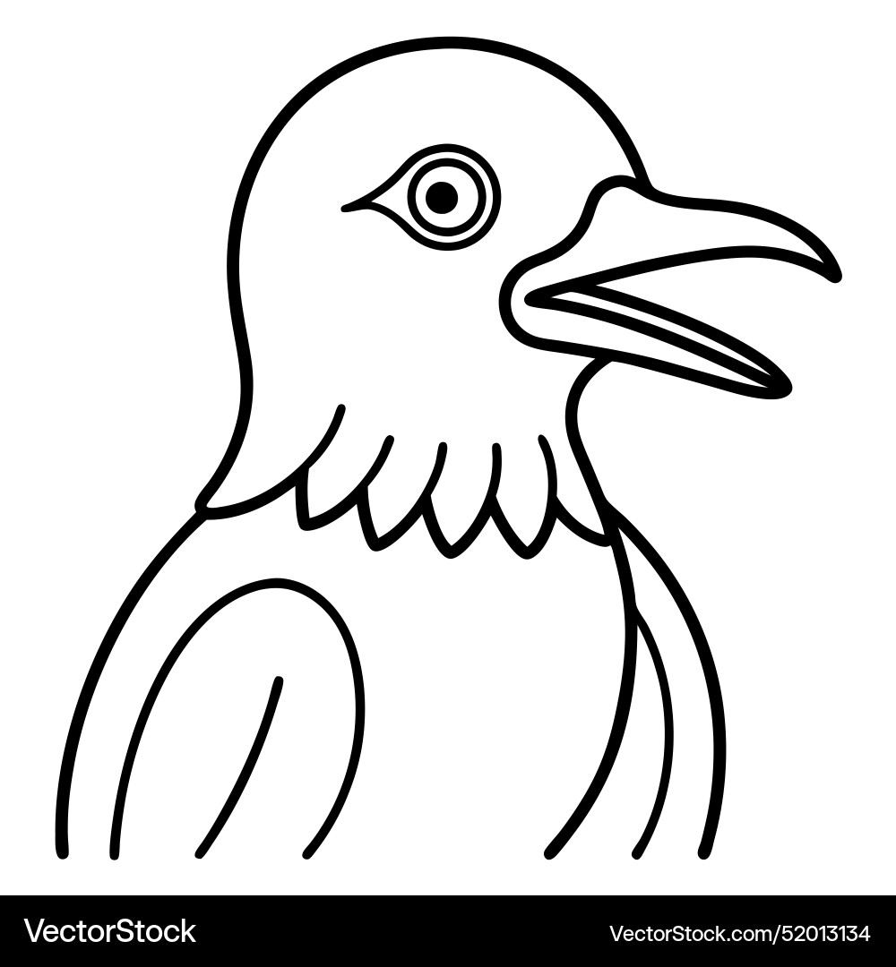 Galapagos storm petrel bird cries icon Royalty Free Vector