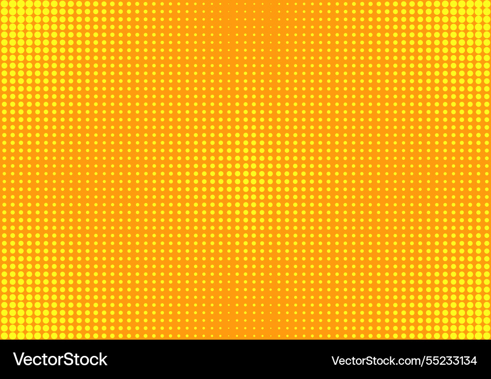 Halftone pop art background comic yellow pattern Vector Image