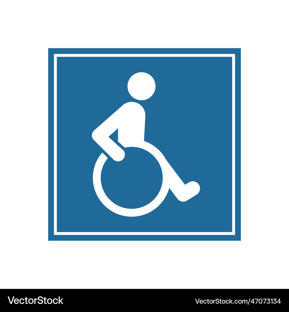 Handicap flat icon disabled people on wheelchair Vector Image
