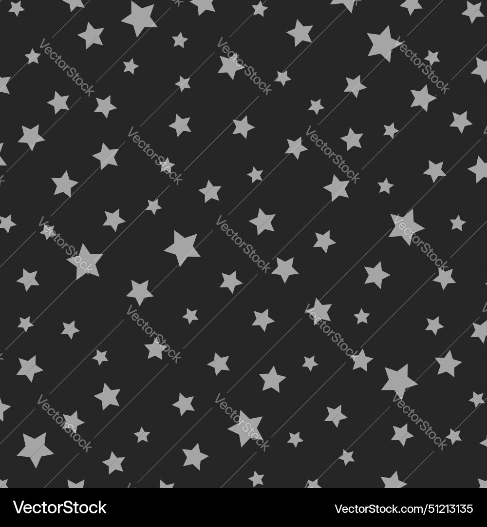 Black gray stars pattern background wallpaper Vector Image