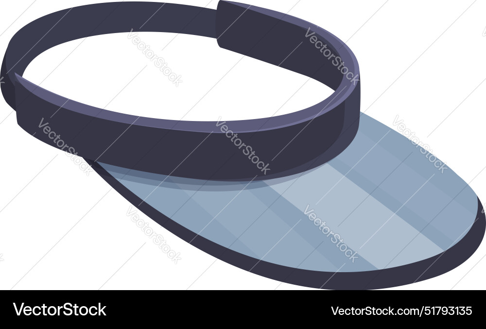 Blue sun visor protecting from sunlight Royalty Free Vector