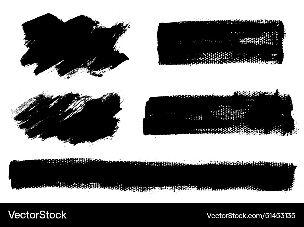 Brush strokes spainted rectangles Royalty Free Vector Image