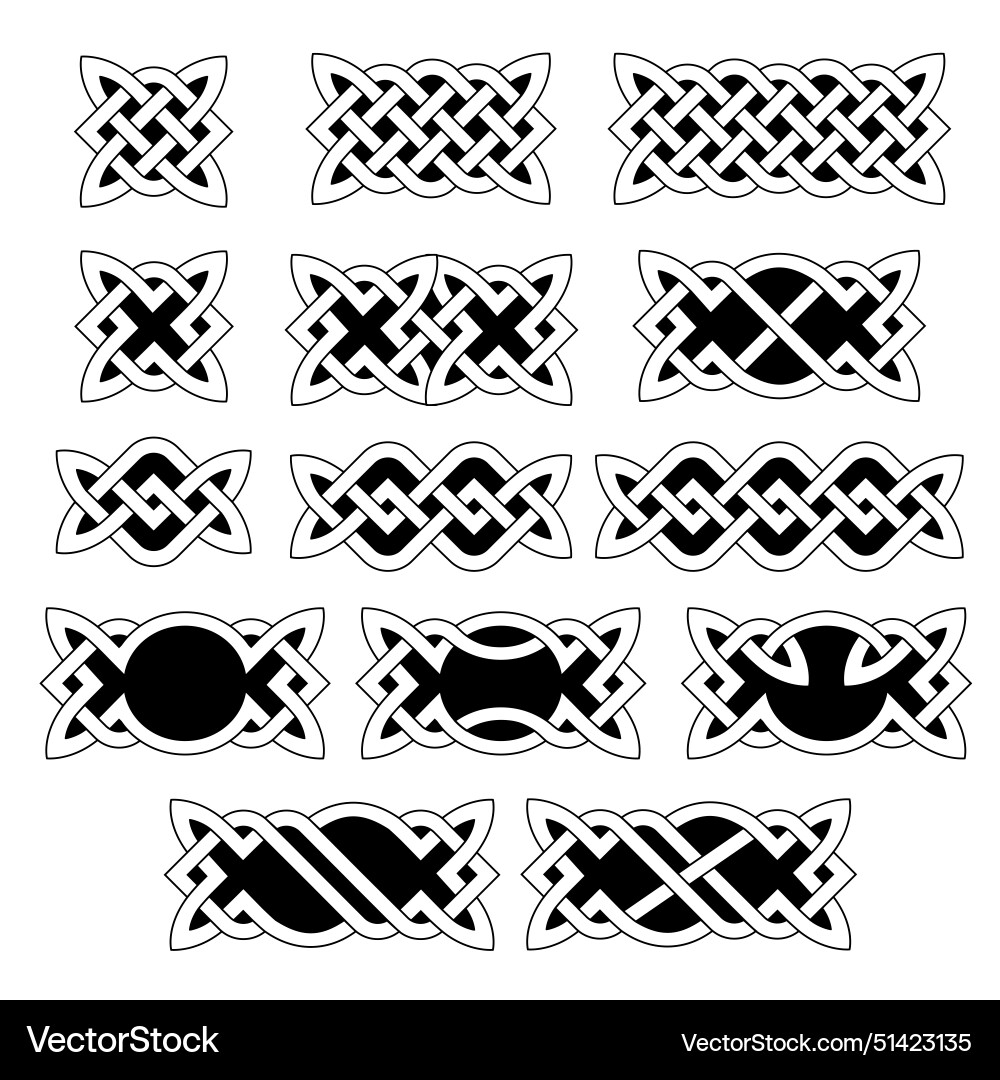 Celtic ornamentsframes northern irish motif Vector Image