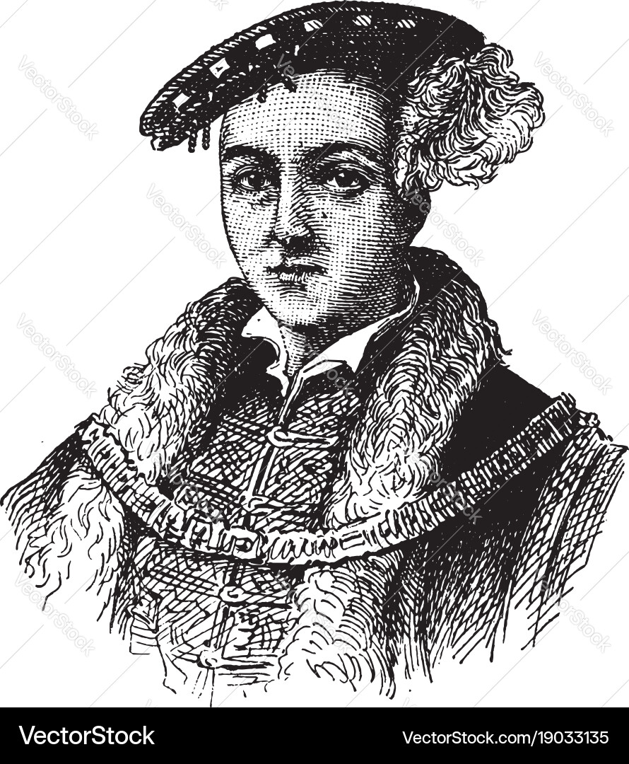 Edward VI - Tudor King Royalty Free Vector Image