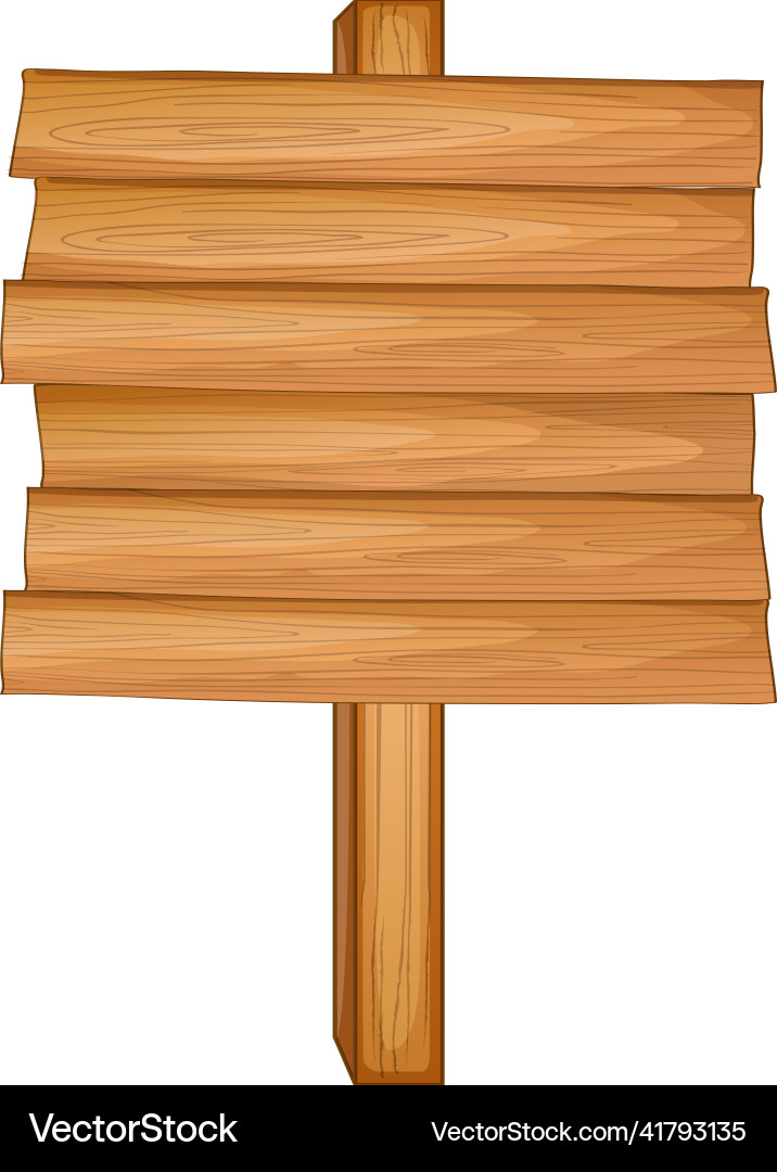 Empty wooden sign banner isolated Royalty Free Vector Image