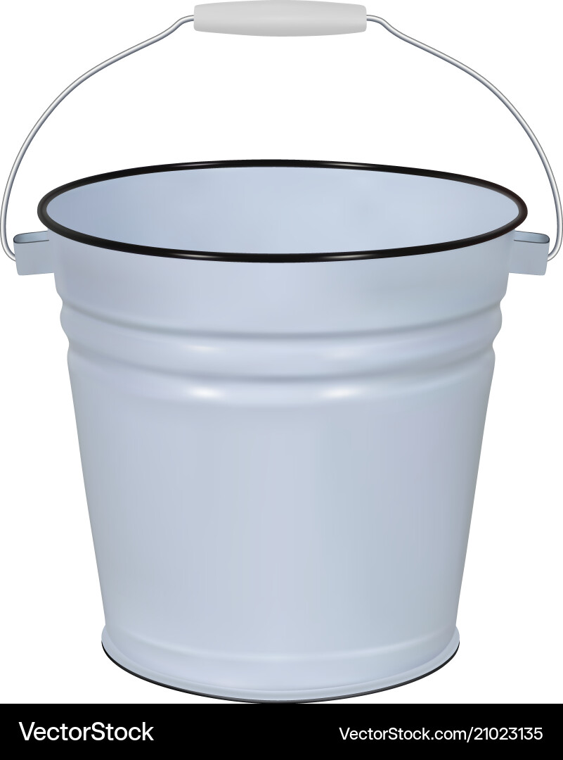 Enamel bucket Royalty Free Vector Image - VectorStock