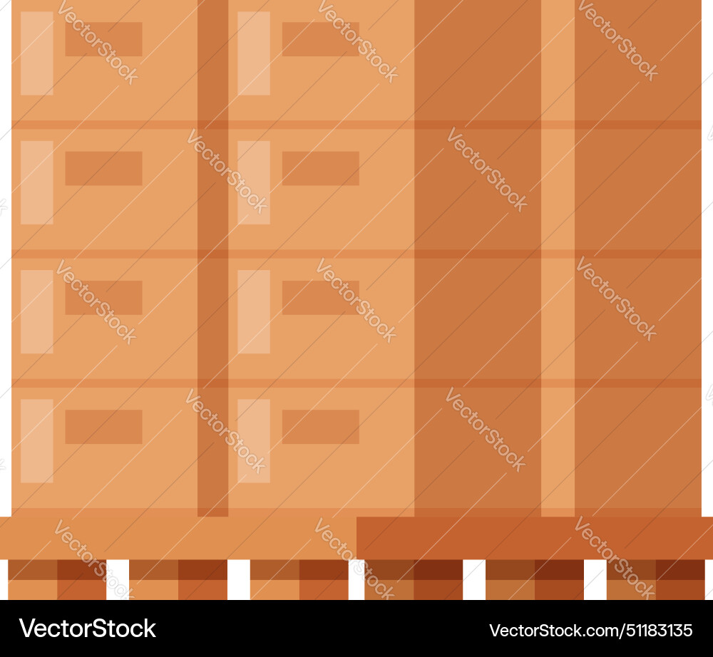 Full pallet boxes icon cartoon retail shop Vector Image
