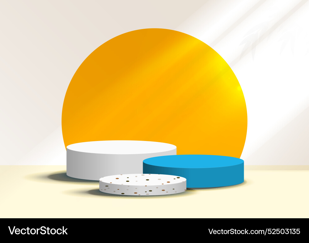 Product stand for display in summer three Vector Image