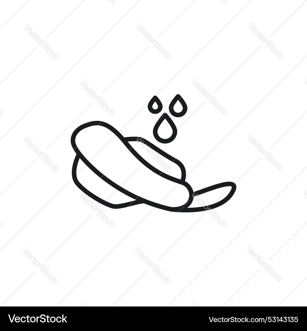 Sanitary pad icon symbol on white background Vector Image