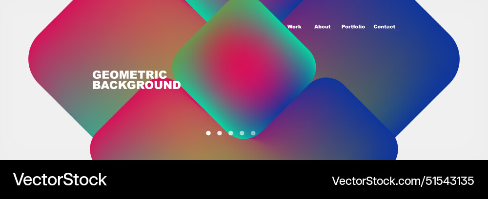 Square internet web page design template Vector Image