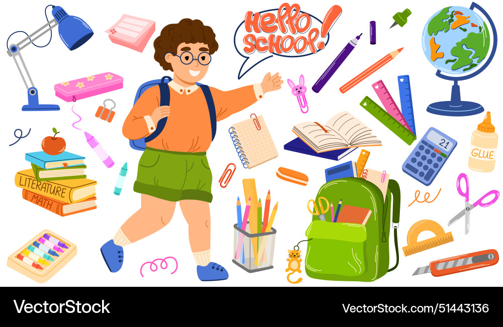 1897 school set Royalty Free Vector Image - VectorStock
