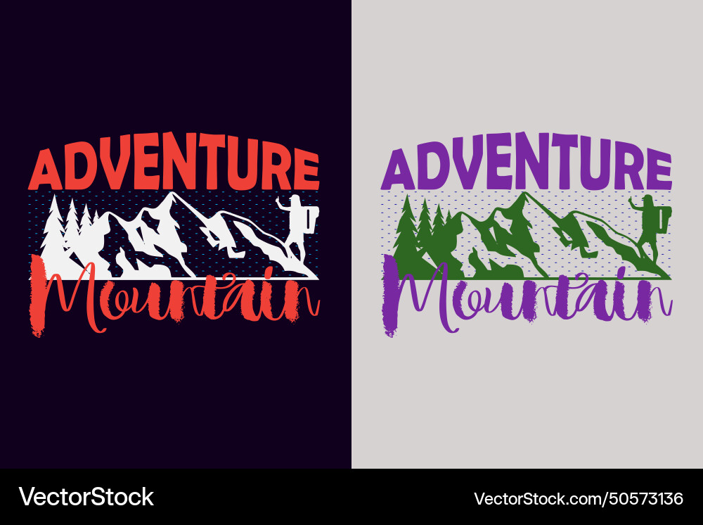 Adventure mountain Royalty Free Vector Image - VectorStock