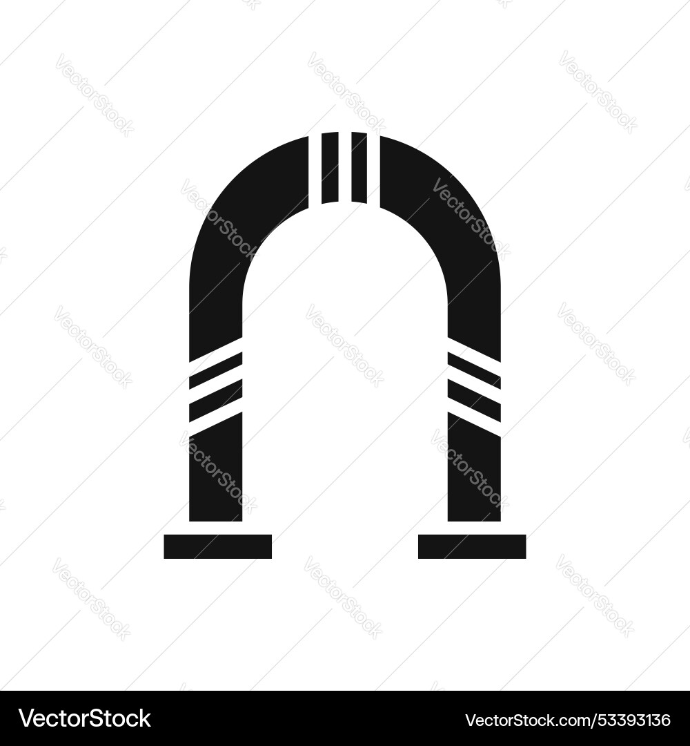 Archway icon isolated on white background Vector Image