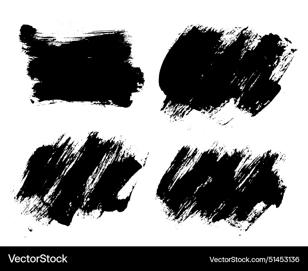 Brushstroke Textures & Rectangles Royalty Free Vector