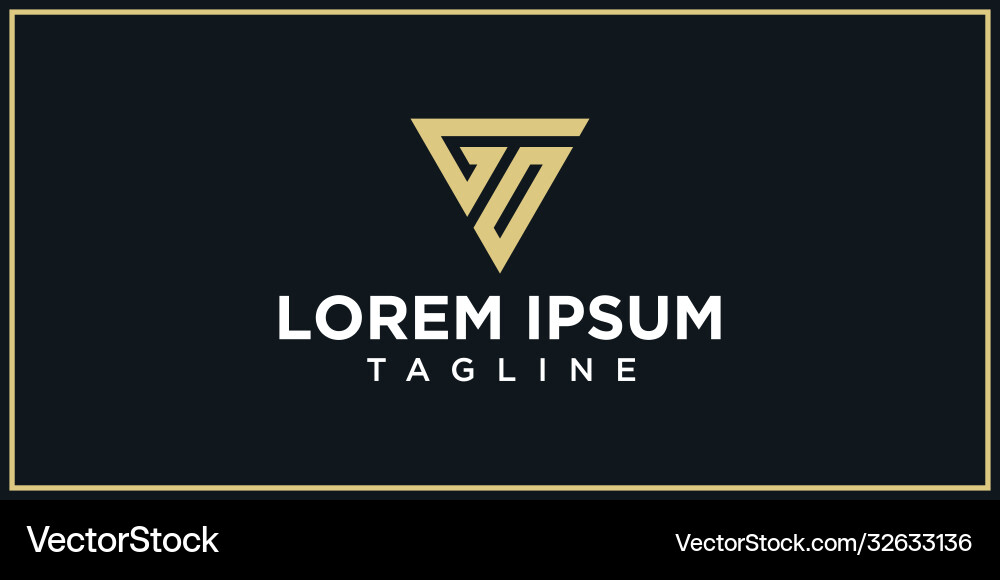 Go triangle logo Royalty Free Vector Image - VectorStock